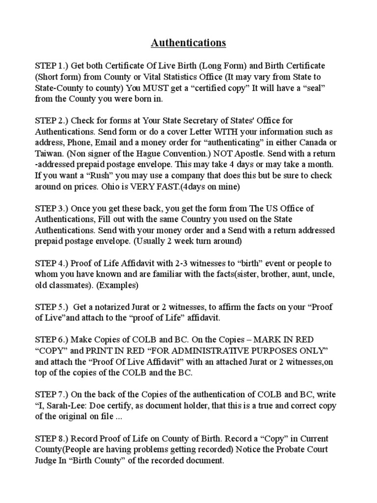 Authentications PROOF of LIFE | PDF