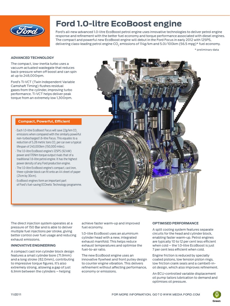 Folder Ford Fiesta Ecoboost Engine Turbo | PDF | Engines | Turbocharger