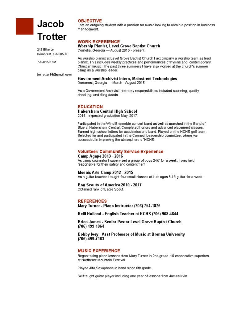 Jacob Trotter Resume | PDF | Teachers | Schools