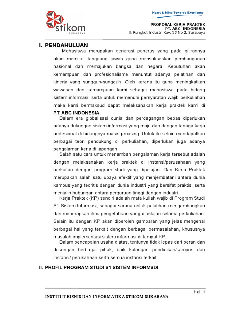 Contoh Proposal KP | PDF
