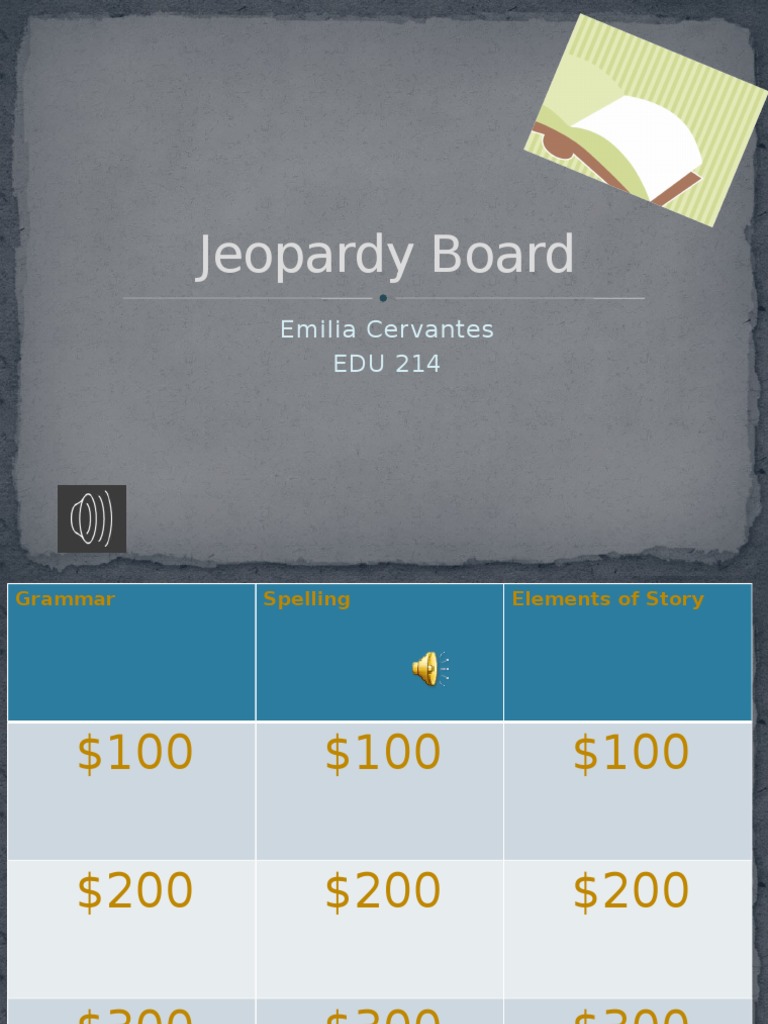 Jeopary Board | PDF | Language Arts & Discipline