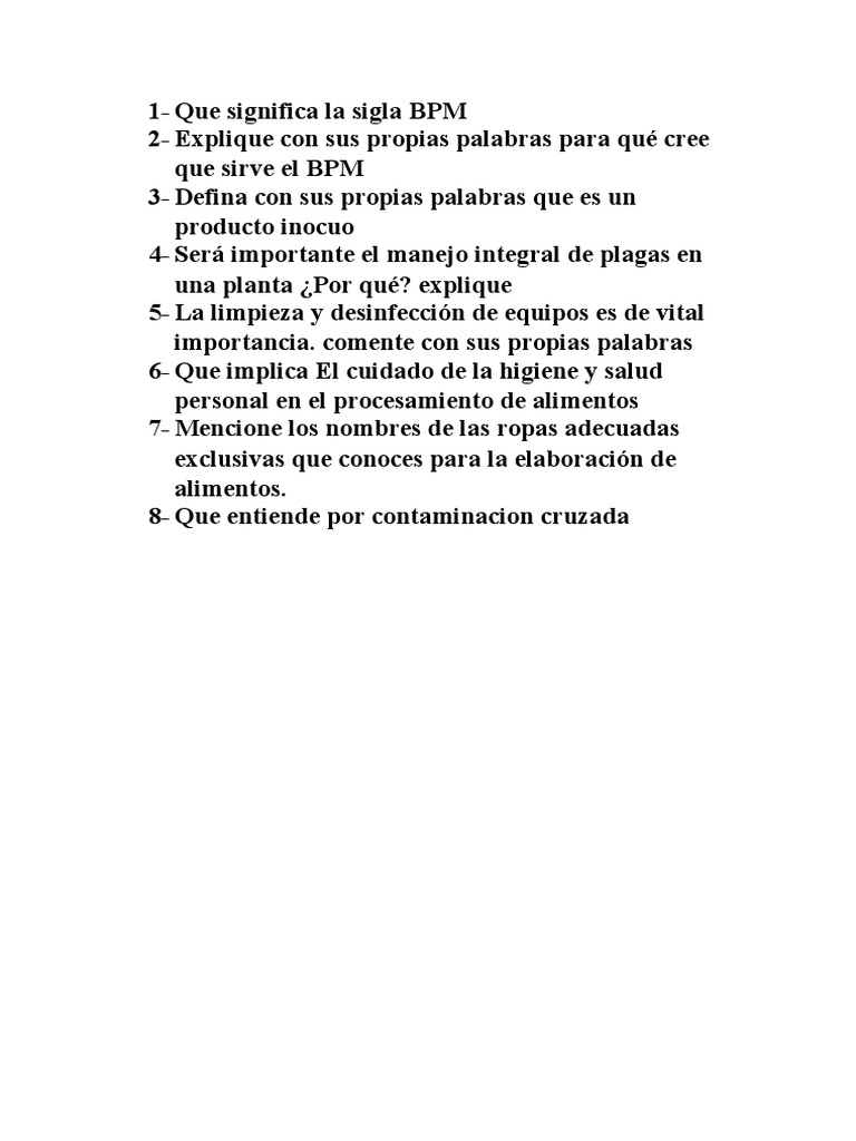 Que Significa La Sigla BPM | PDF | Salud pública | Salud y bienestar