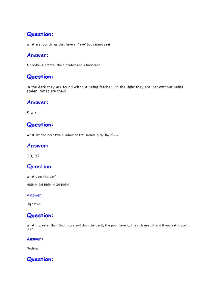 Brain Teasers PDF