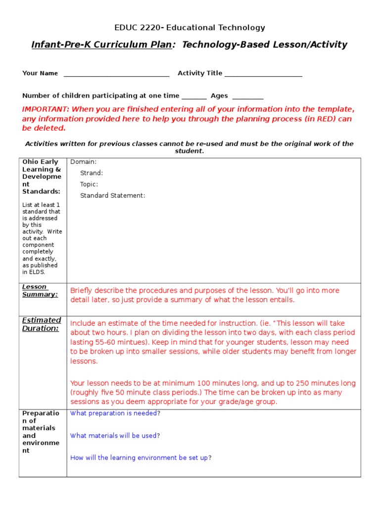 Tech-Enhanced Pre-K Curriculum Plan | PDF | Differentiated Instruction | Sharing
