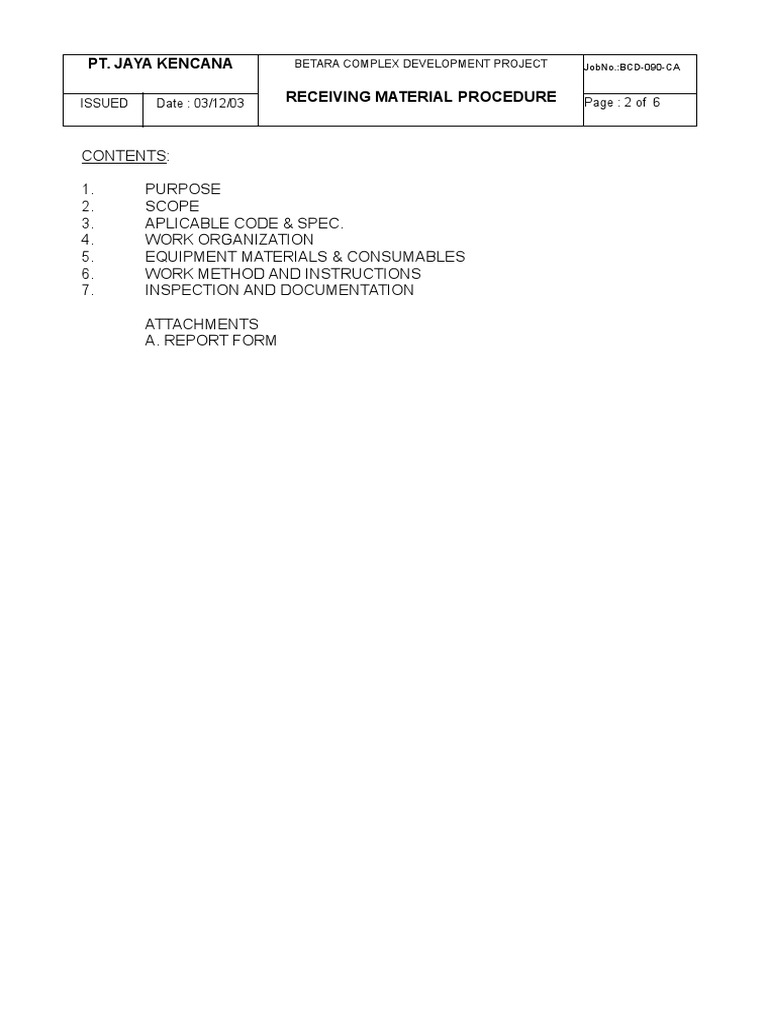 Receiving Material Procedure | Receipt | Pallet