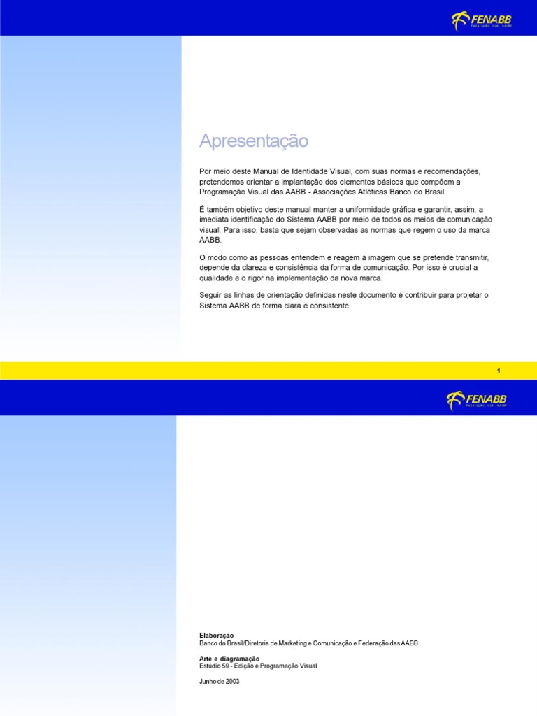 Identidade Visual Aabb | PDF | Marca | Design de comunicação