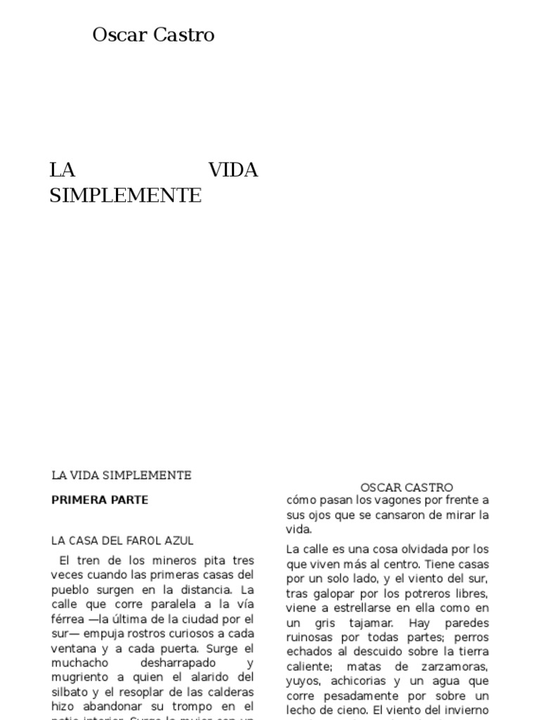 CASTRO O-Vida Simplemente La | PDF | Naturaleza
