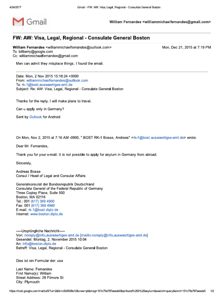 Asylum Statement | PDF