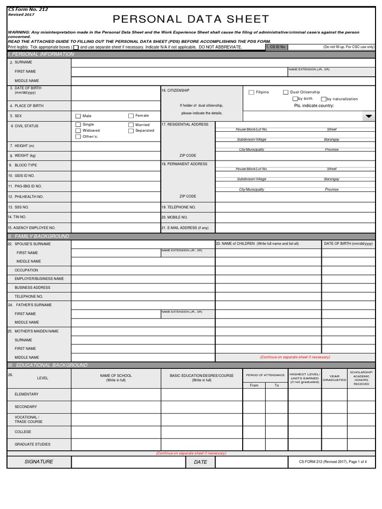 Form 212 2017 (Revised) | PDF | Passport | Personally Identifiable ...