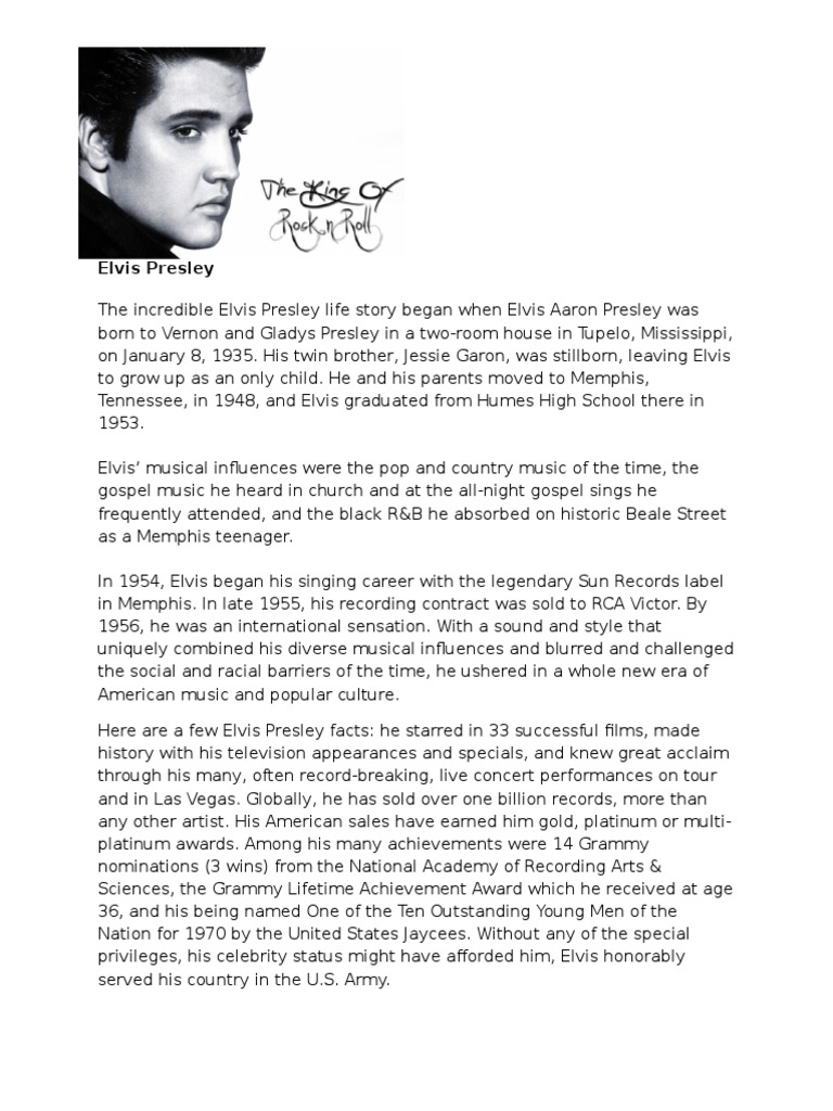 Elvis Presley | PDF | Elvis Presley | Leisure