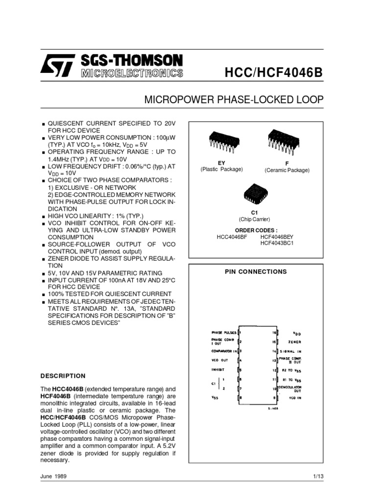4046 | PDF | Electronic Circuits | Electrical Circuits