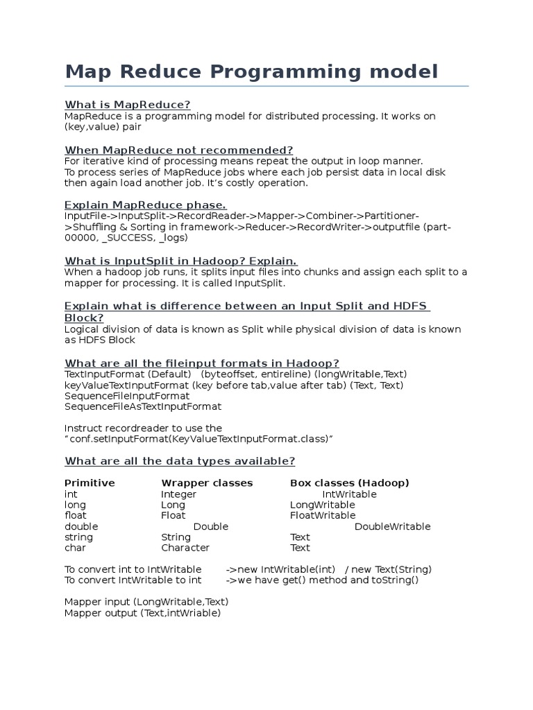 Map Reduce | PDF | Map Reduce | Apache Hadoop