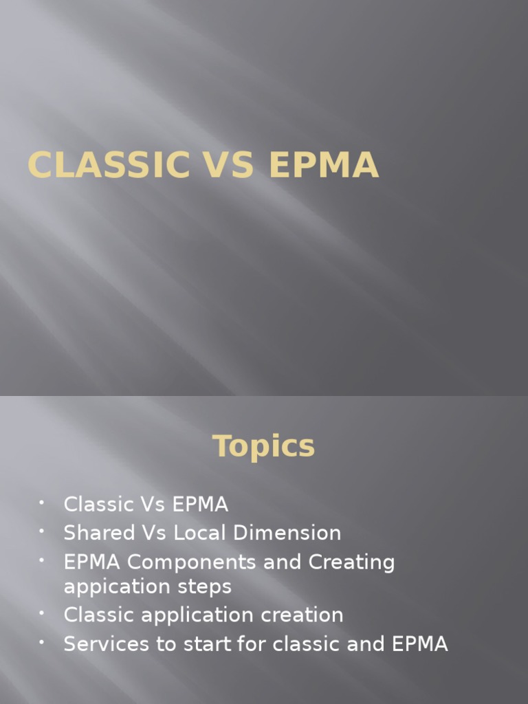 Classic Vs Epma | PDF