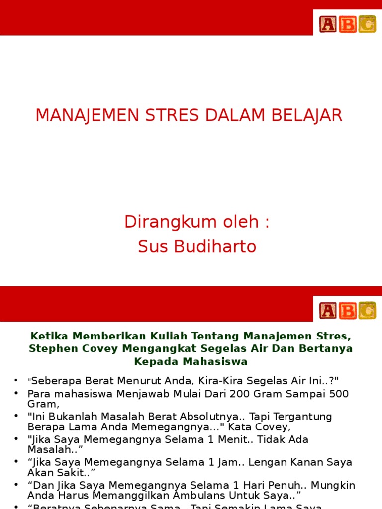 Manajemen Stres dalam Belajar | PDF | Stres (Biologi) | Pernapasan