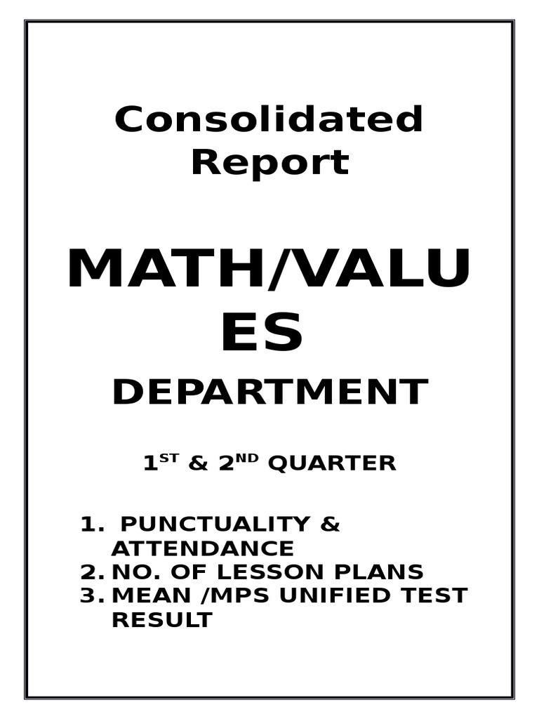 Consolidated Report | PDF