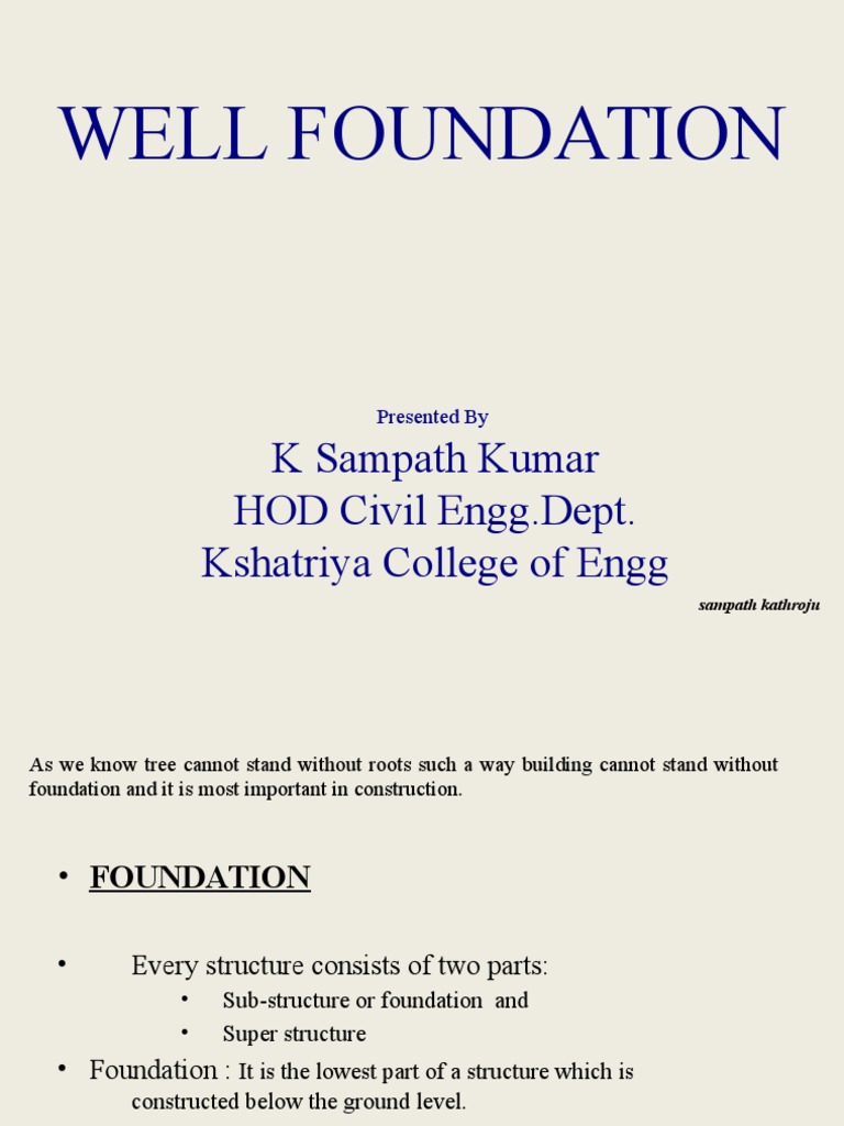 Well Foundation | PDF | Deep Foundation | Foundation (Engineering)