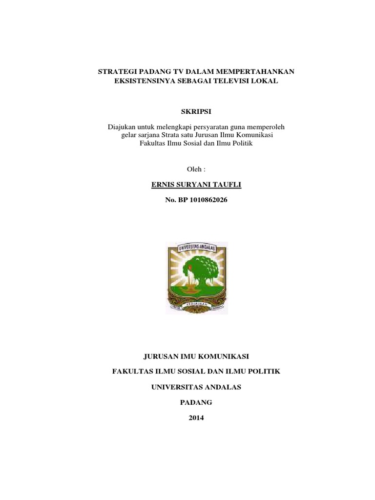 Strategi Padang TV Sebagai TV Lokal | PDF