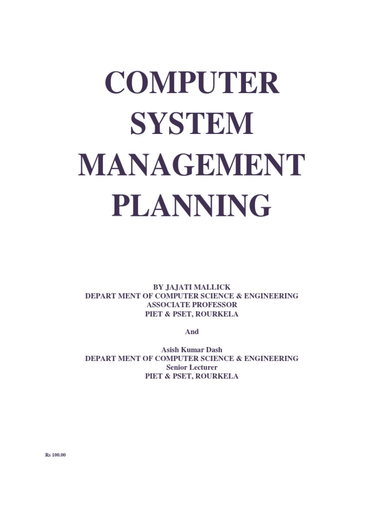 Csms (Computer System Management Planning and Maintenance) | PDF ...
