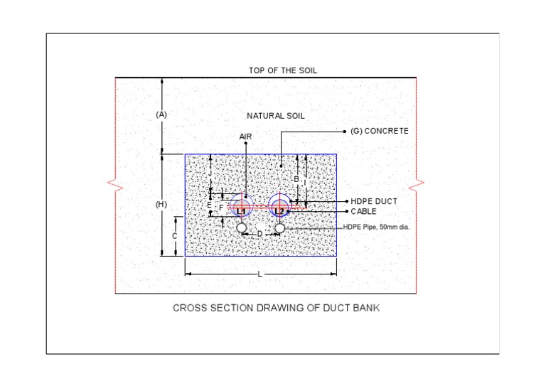 Duct Bank Cross Section Details | PDF
