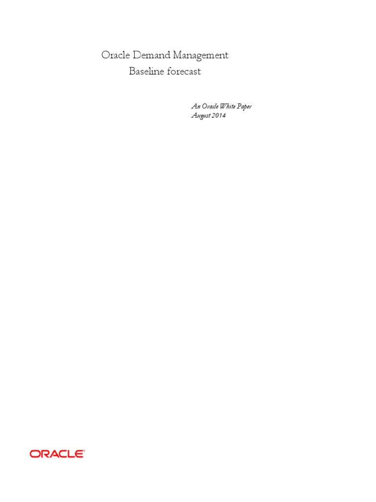 Baseline Forecast | PDF | Oracle Database | Forecasting