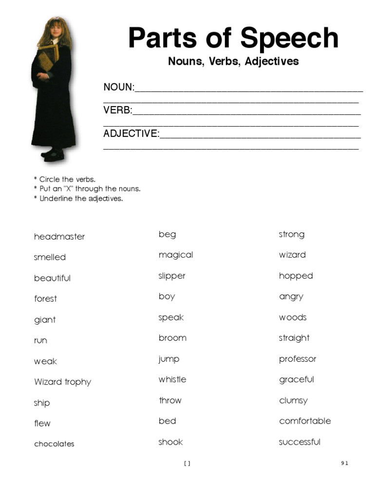 Harry Potter Parts of Speech | PDF