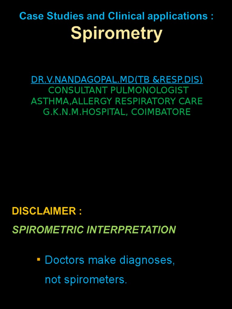 Spirometry Case Studies | PDF | Asthma | Cough