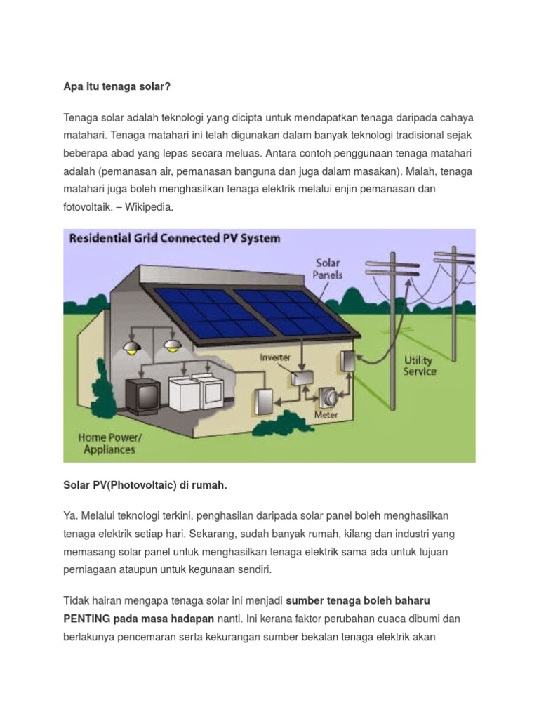 Apa Itu Tenaga Solar | PDF
