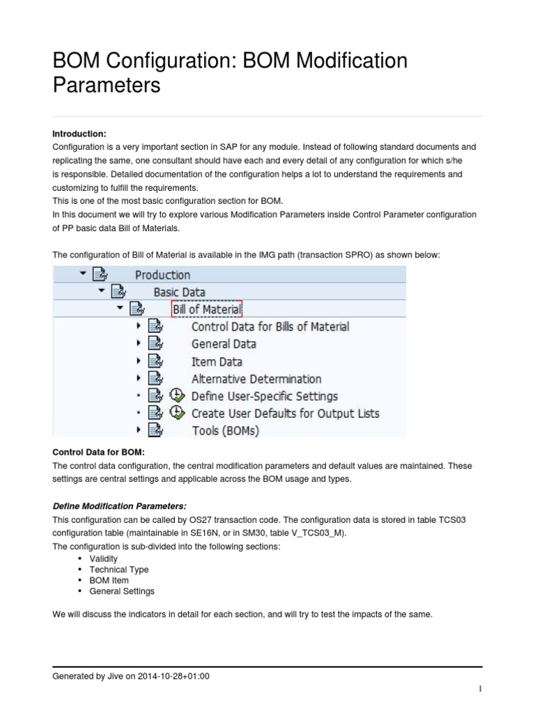 BOM Configuration | PDF | Computers | Technology & Engineering