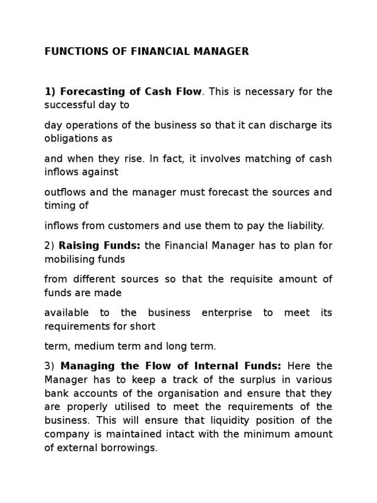 Functions of Financial Manager | PDF | Market Liquidity | Investing