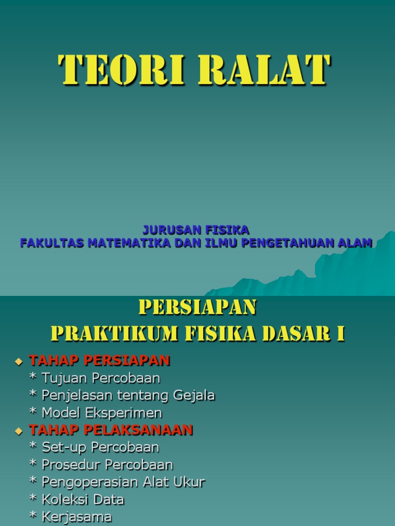 TEORI RALAT Fisika | PDF