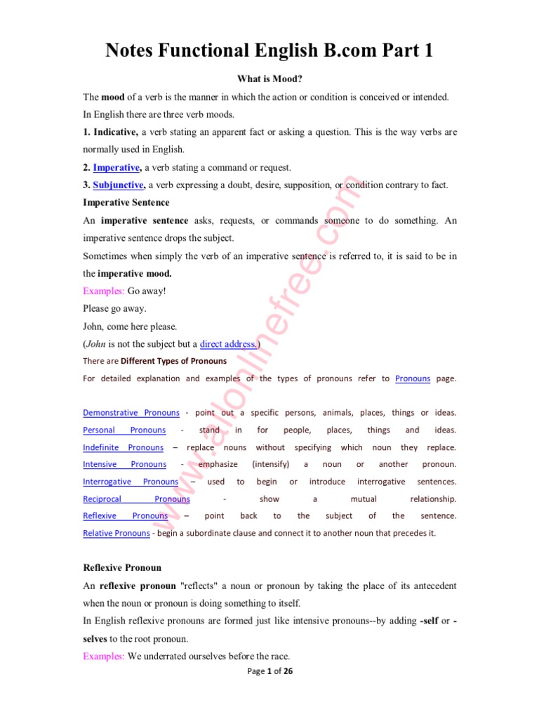 Functional English Notes Download PDF | PDF
