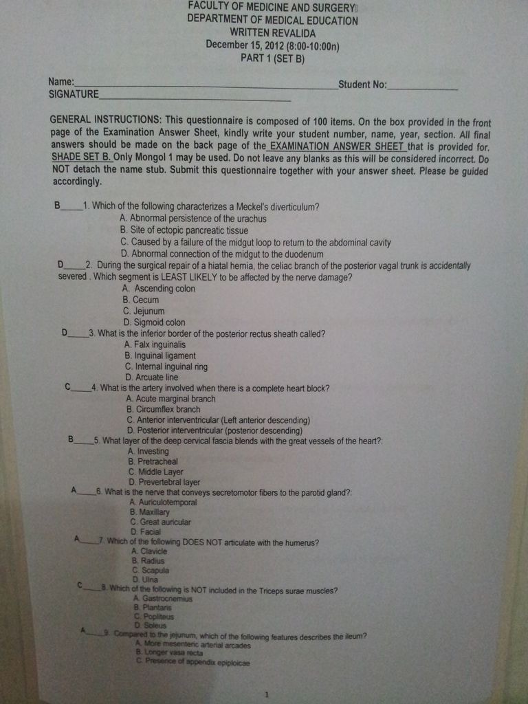 Written Revalida - 2012 | PDF