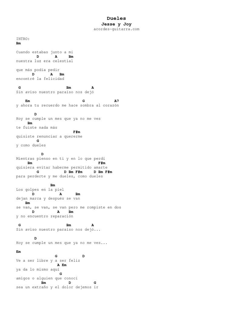 Dueles Jesse Joy | PDF