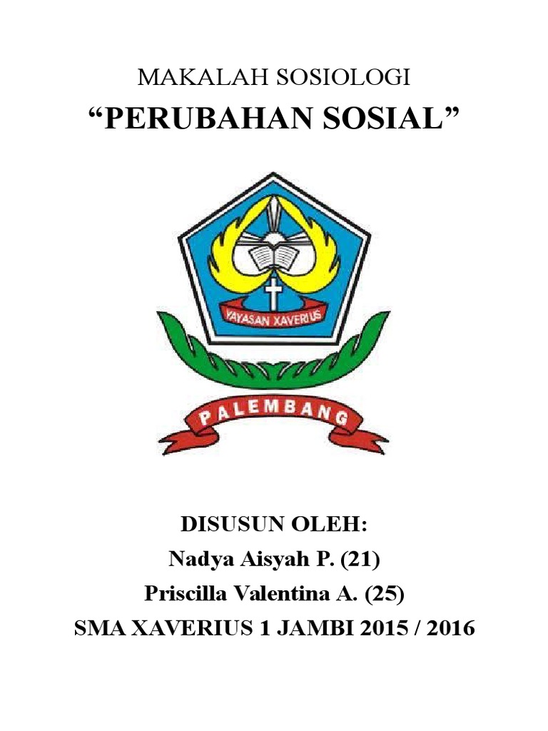 Makalah Sosiologi Perubahan Sosial | PDF | Ilmu Sosial | Sains & Matematika