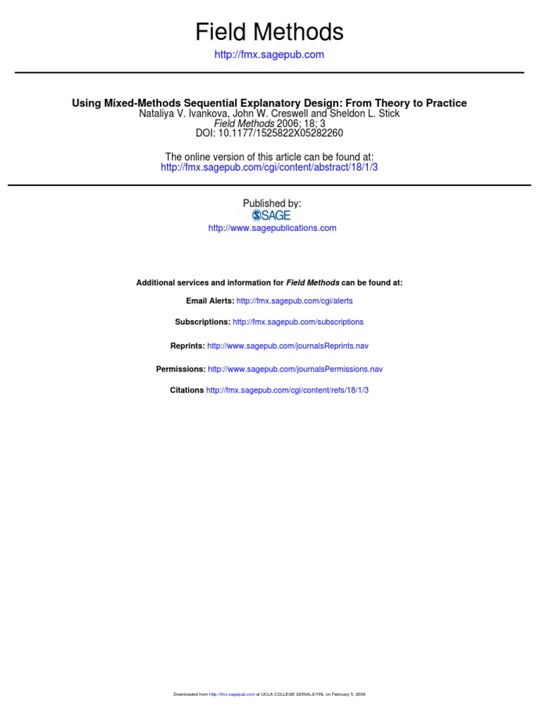 Ivankova Etal - 2006 - Mixed Methods Sequential Design | PDF ...