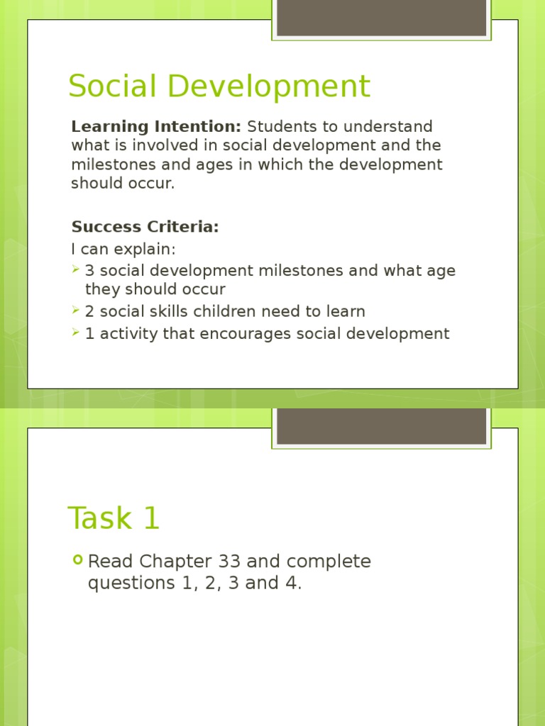 Understanding Social Development Milestones | PDF | Career & Growth