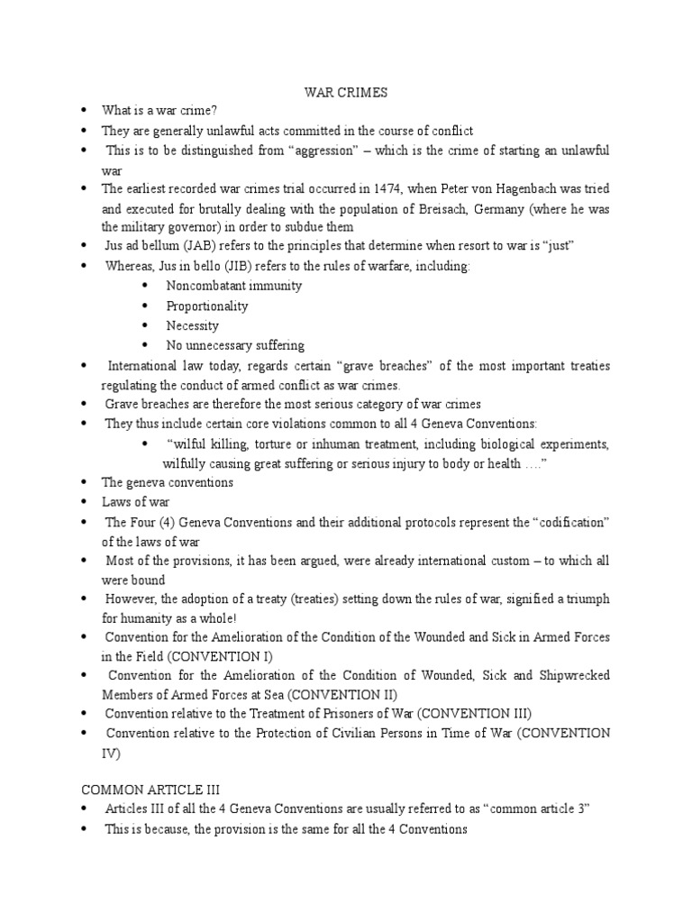 War Crimes Pdf Crimes Against Humanity Genocides
