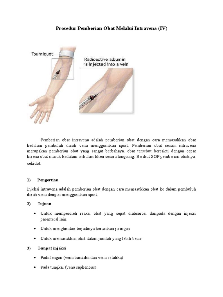 Prosedur Pemberian Obat Melalui Intravena | PDF