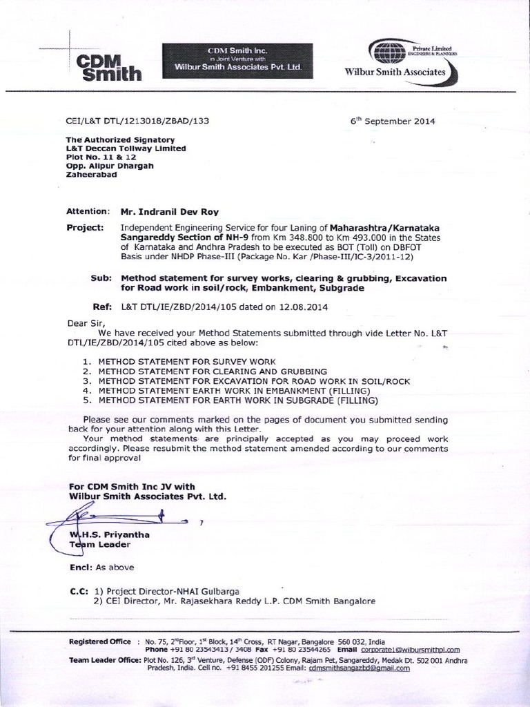IEout Ward No.133 Method Statement For Survey Works, Clearing &grubbing ...