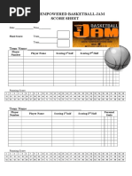 FIBA Basketball Scoresheet Template | PDF