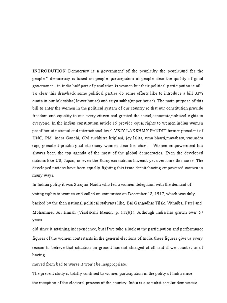 INTRODUTION Democracy Is Based On People | PDF