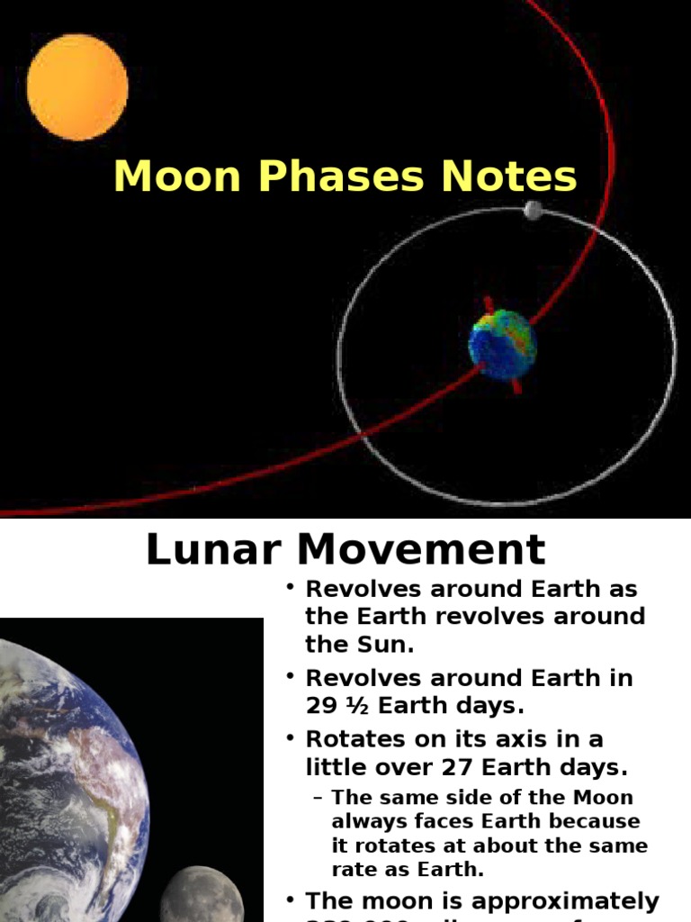 Moon Phases PPT Notes 1 | Download Free PDF | Tide | Planetary Mass ...