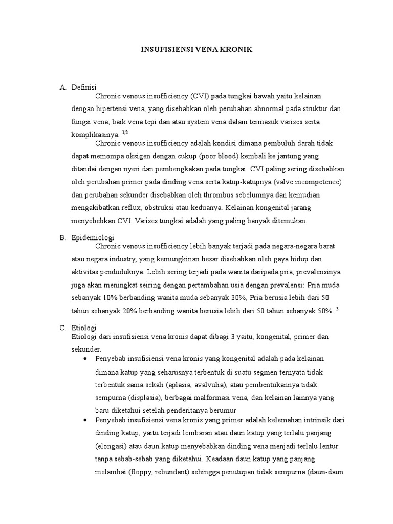 Insufisiensi Vena Kronik | PDF