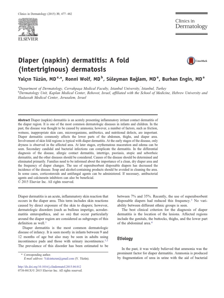 Diaper (Napkin) Dermatitis a Fold | Dermatitis | Psoriasis