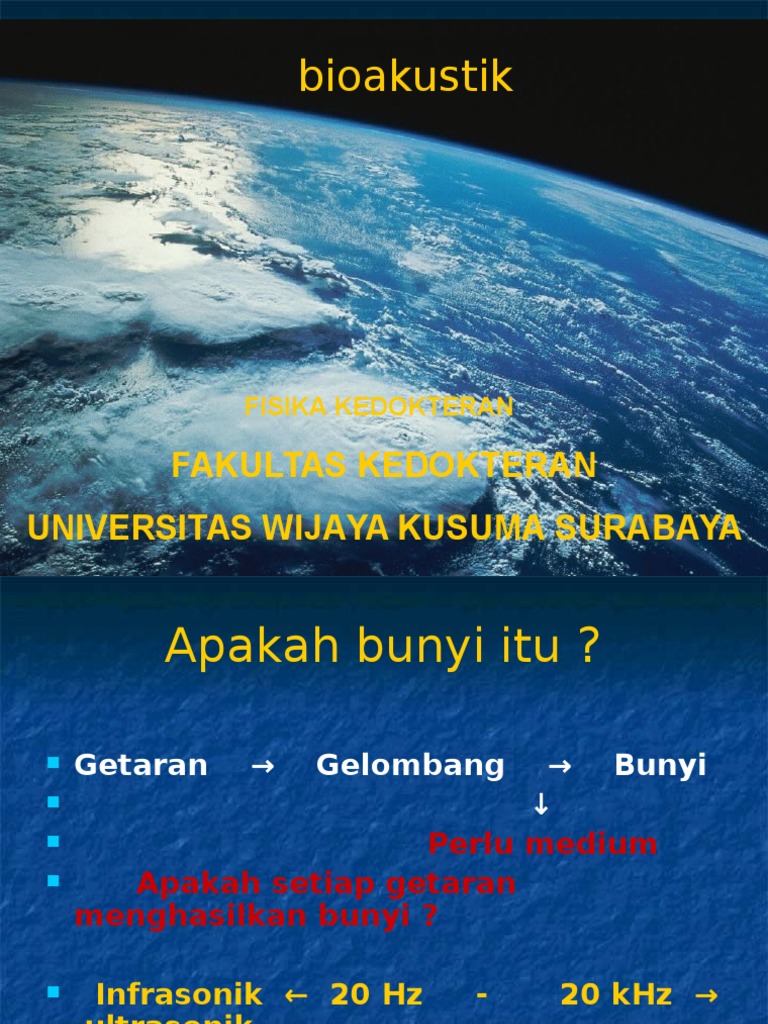 Bioakustik FK Uwks | PDF