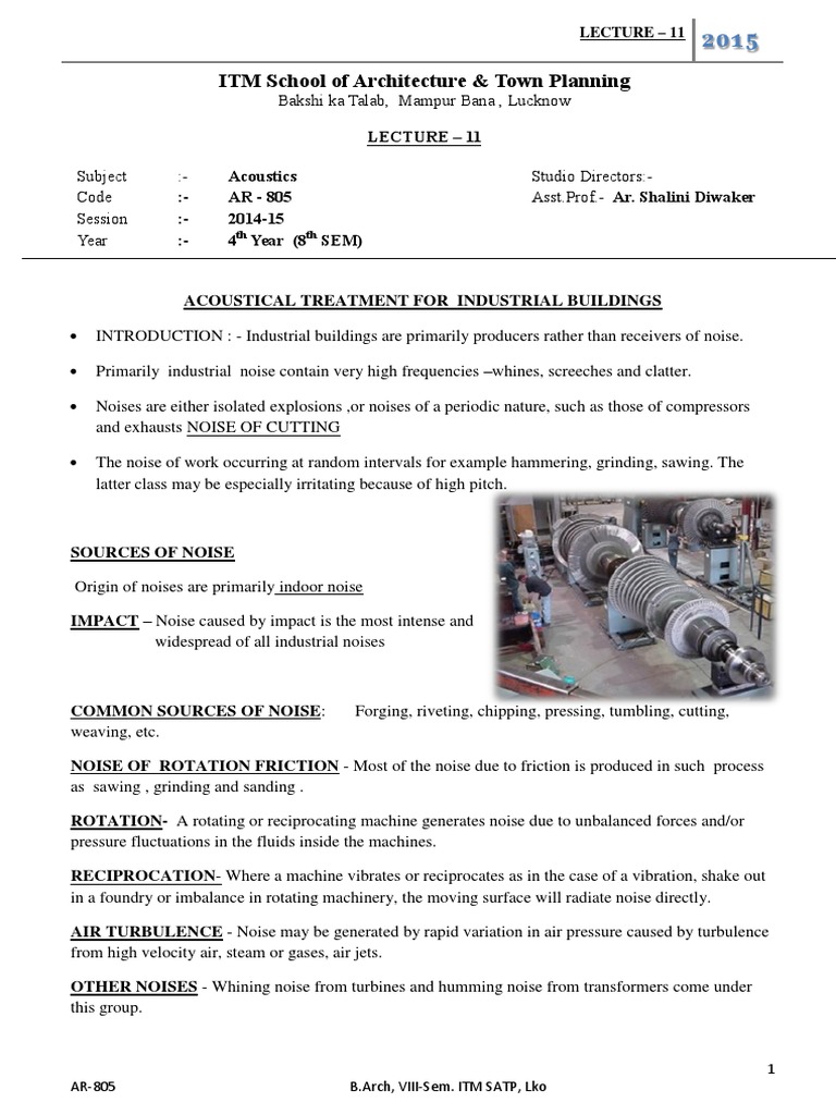 Industrial Noise Control Strategies | PDF | Noise | Applied And ...