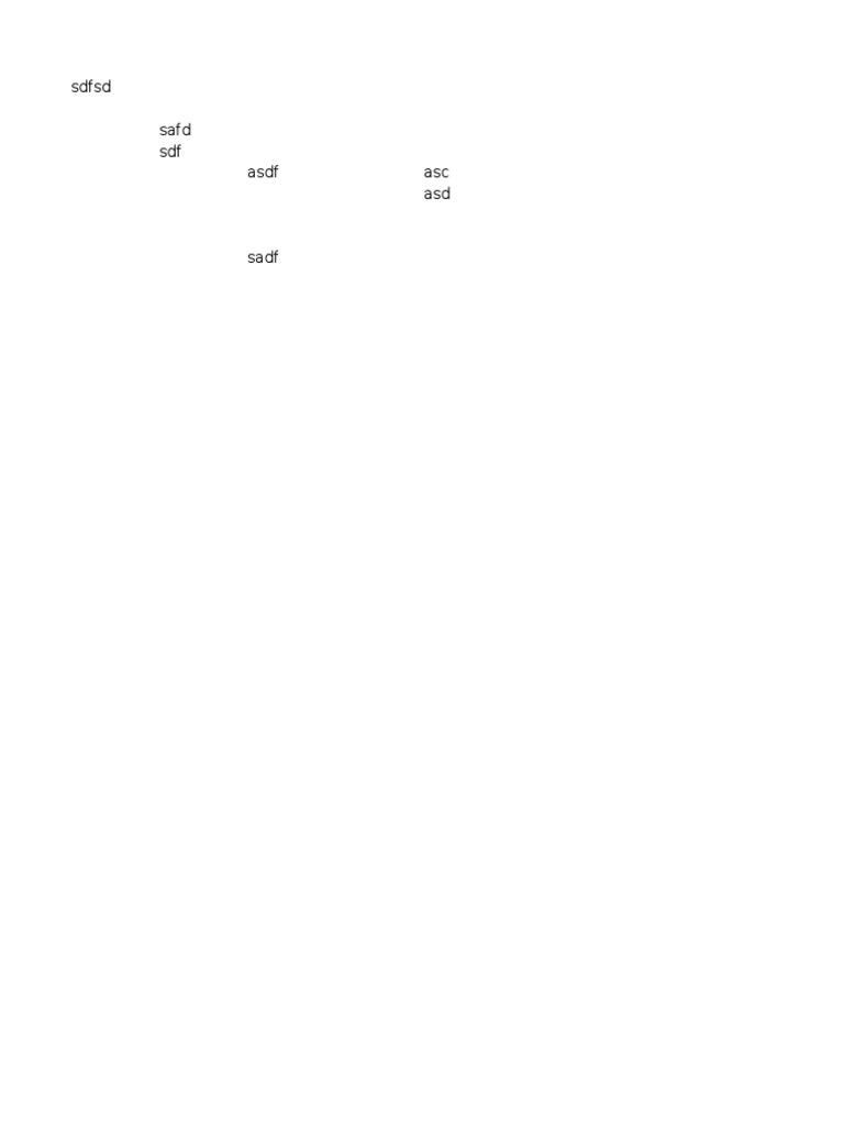 SDFSD Safd SDF Asdf Asc Asd | PDF