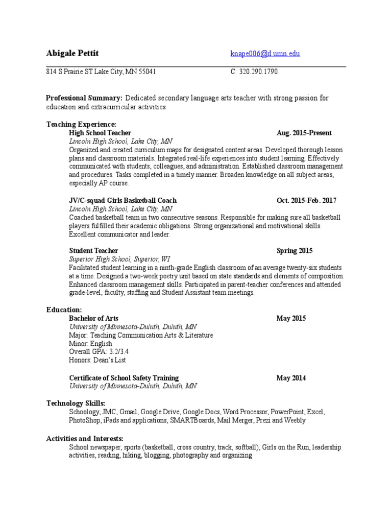 Job Resume | PDF