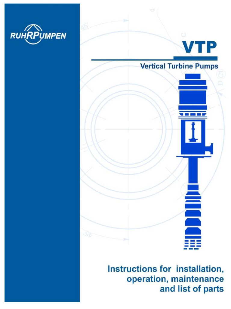 Instruction for Installation Guidelines Vertical Turbine Pump.pdf | Bearing (Mechanical) | Pump