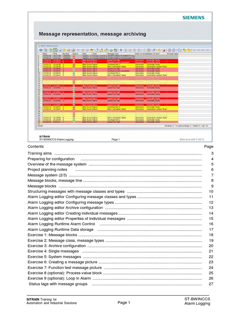 11 Alarm Logging En | Databases | Portable Document Format | Free 30 ...